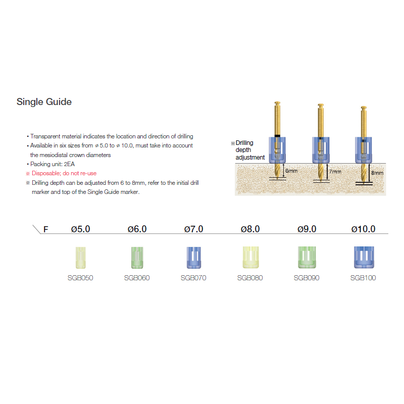Single guide for Parallell Guide Kit (2pk) - MaxFac Dental AS - OSSTEM