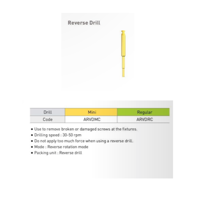 Reverse Drill - MaxFac Dental AS - OSSTEM